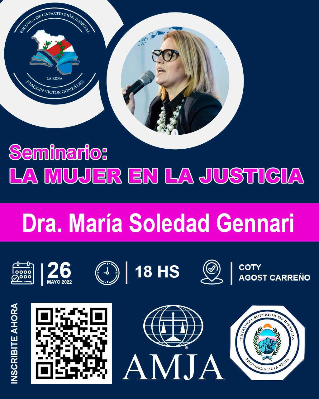 26 Y 27de Mayo En La Rioja Seminarios La Mujer En La Justicia E